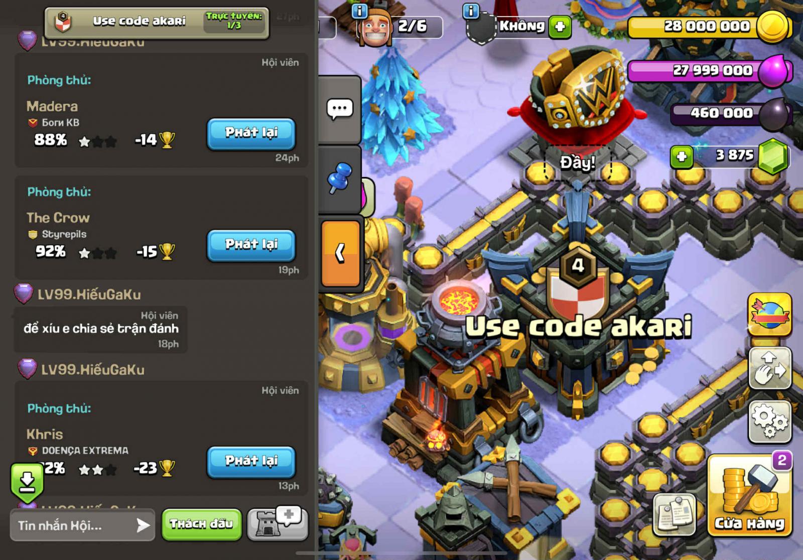 Trophy Base TH17 Thủ 1 Sao Rank 5k7 Có Súng Cối Bắn Đá Tháng 9 2025 Clash of clans
